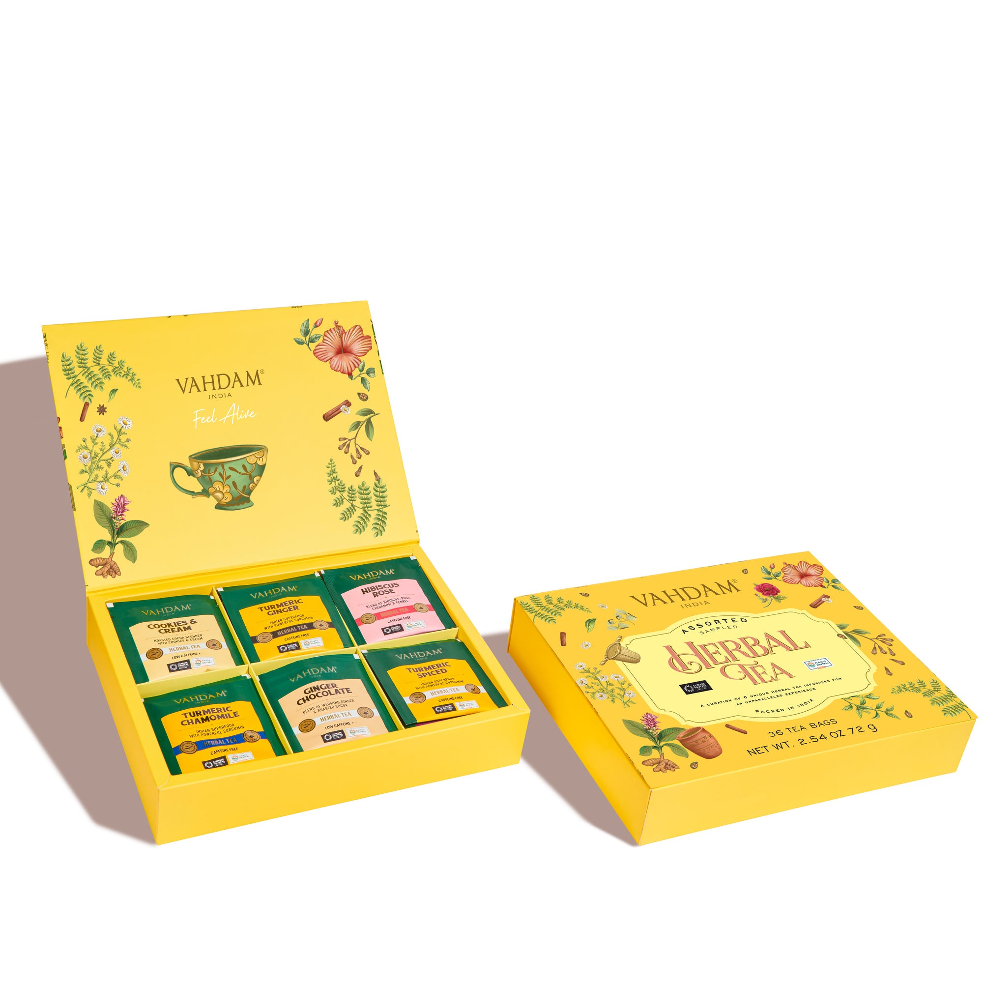 Herbal Tea Assortment Gift Set, 6 Variants